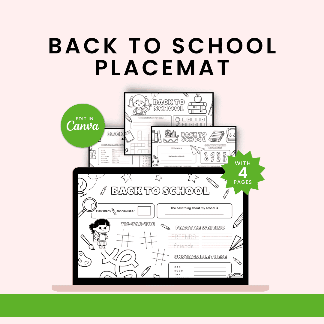 Back to School Placemat – HobbyScool