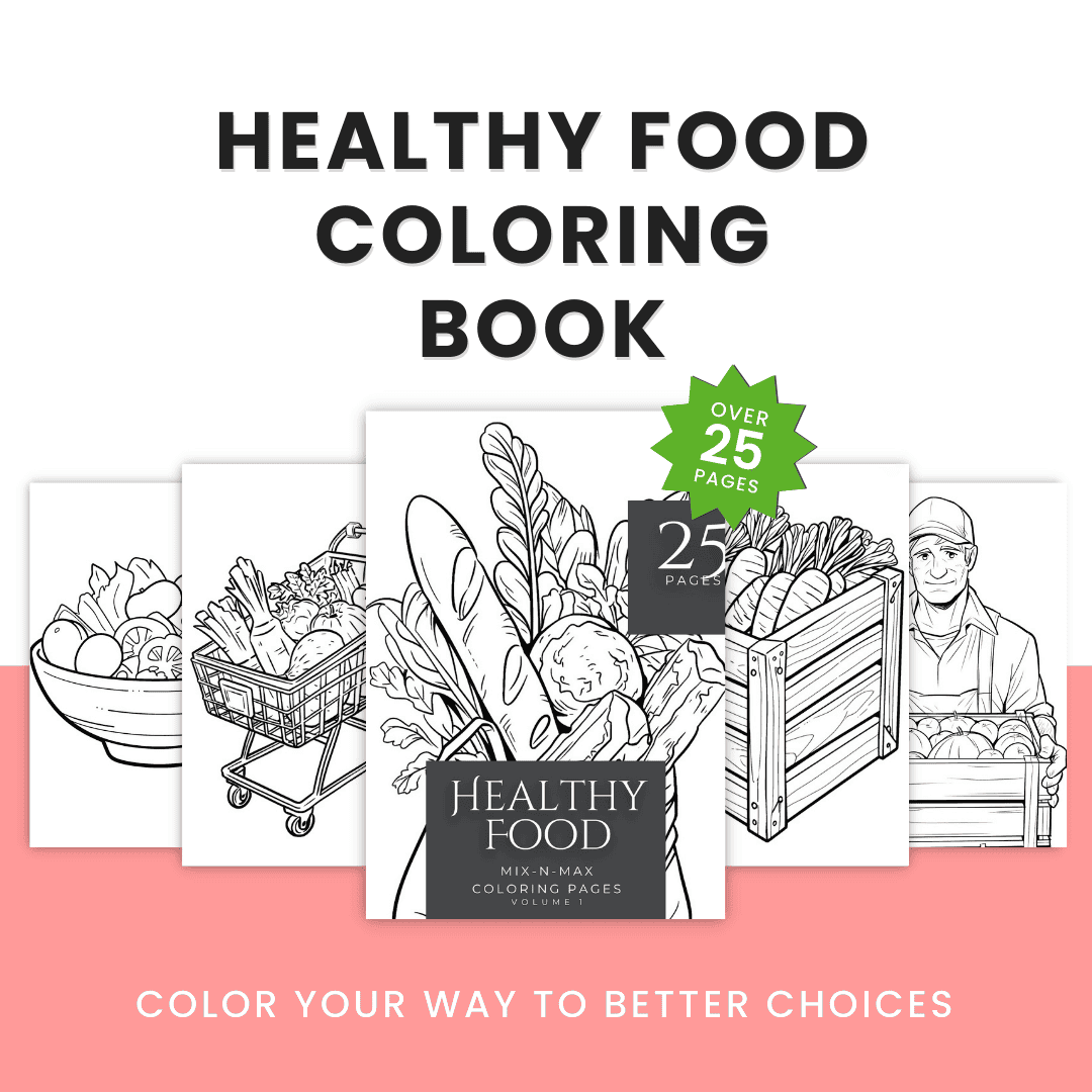 Healthy Food Coloring Book – HobbyScool