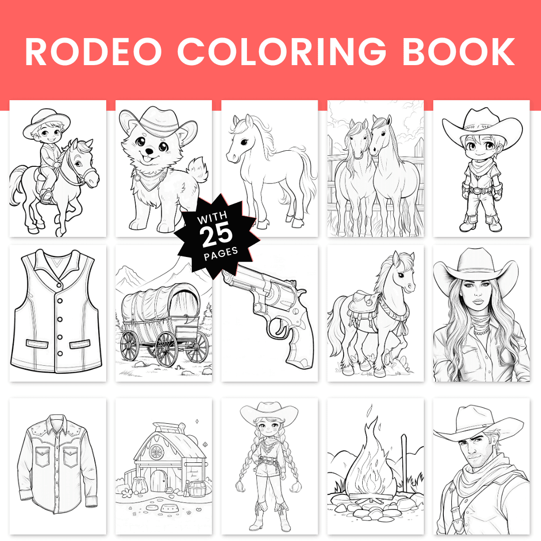 Rodeo Coloring Book – HobbyScool
