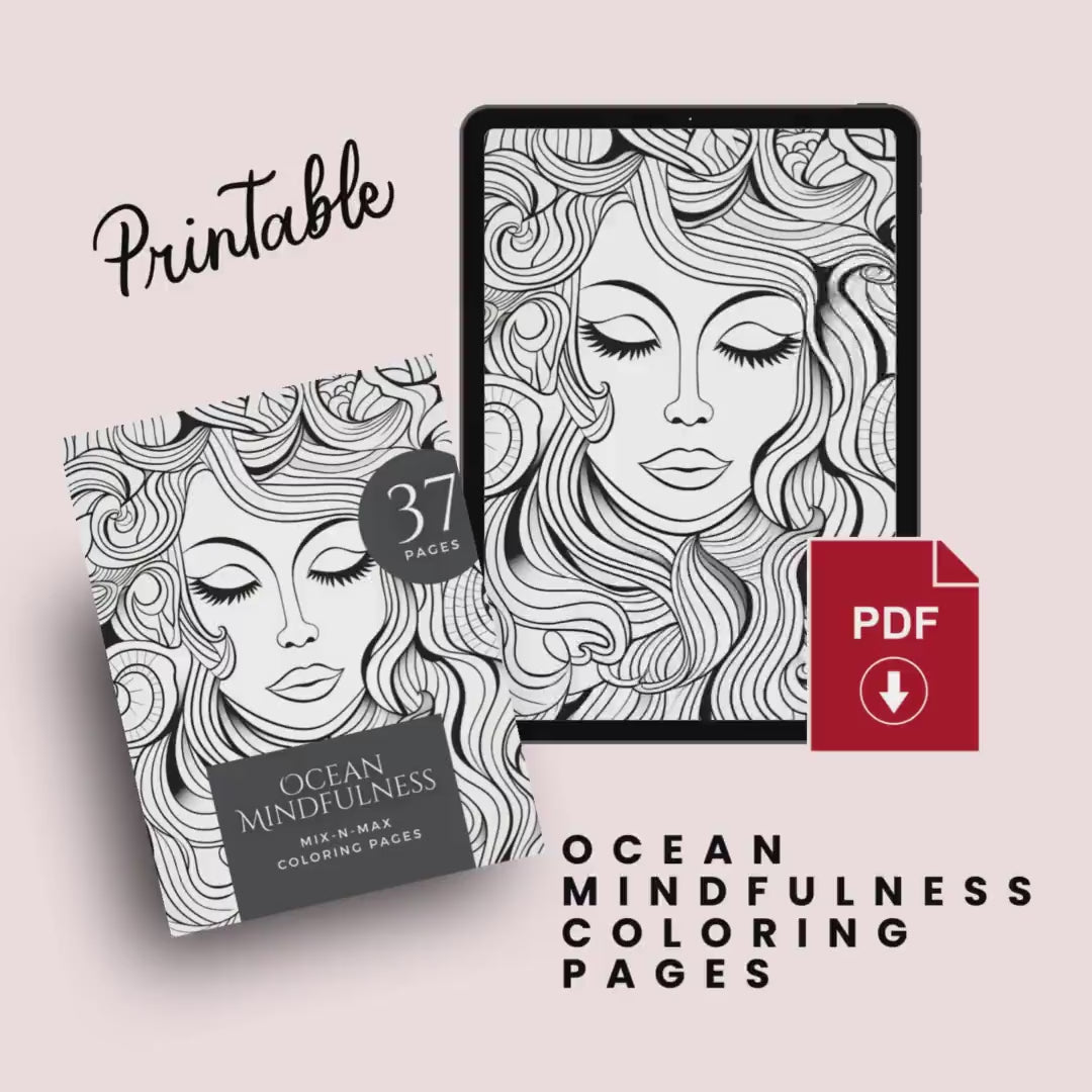 Ocean Mindfulness Coloring Pages – HobbyScool