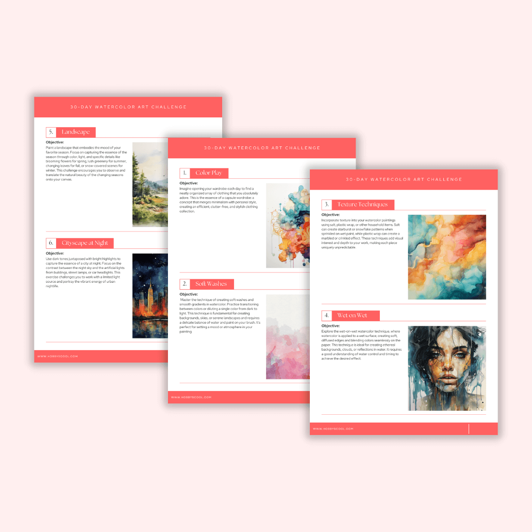 30-Day Watercolor Art Challenge – HobbyScool
