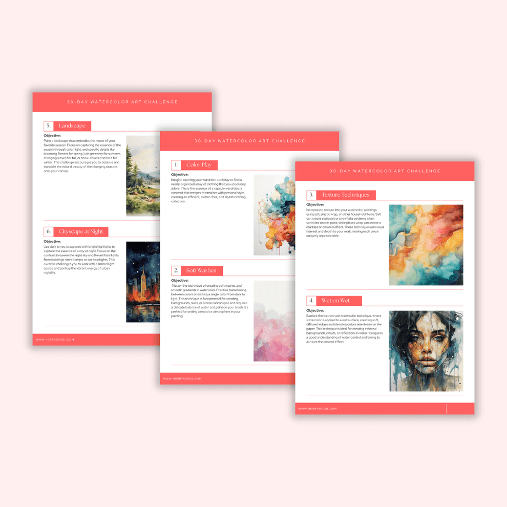30-Day Watercolor Art Challenge – HobbyScool
