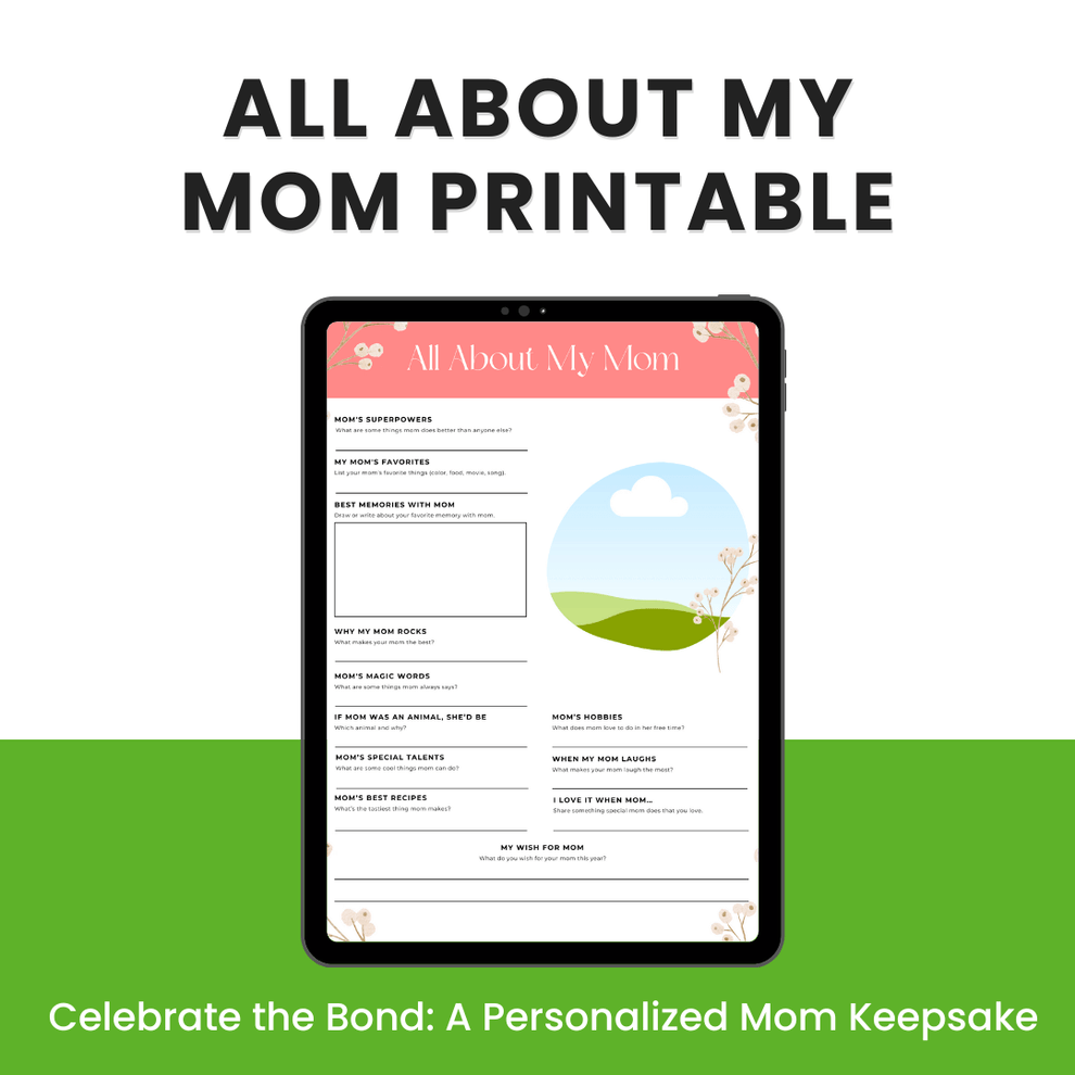 All About My Mom Printable – HobbyScool
