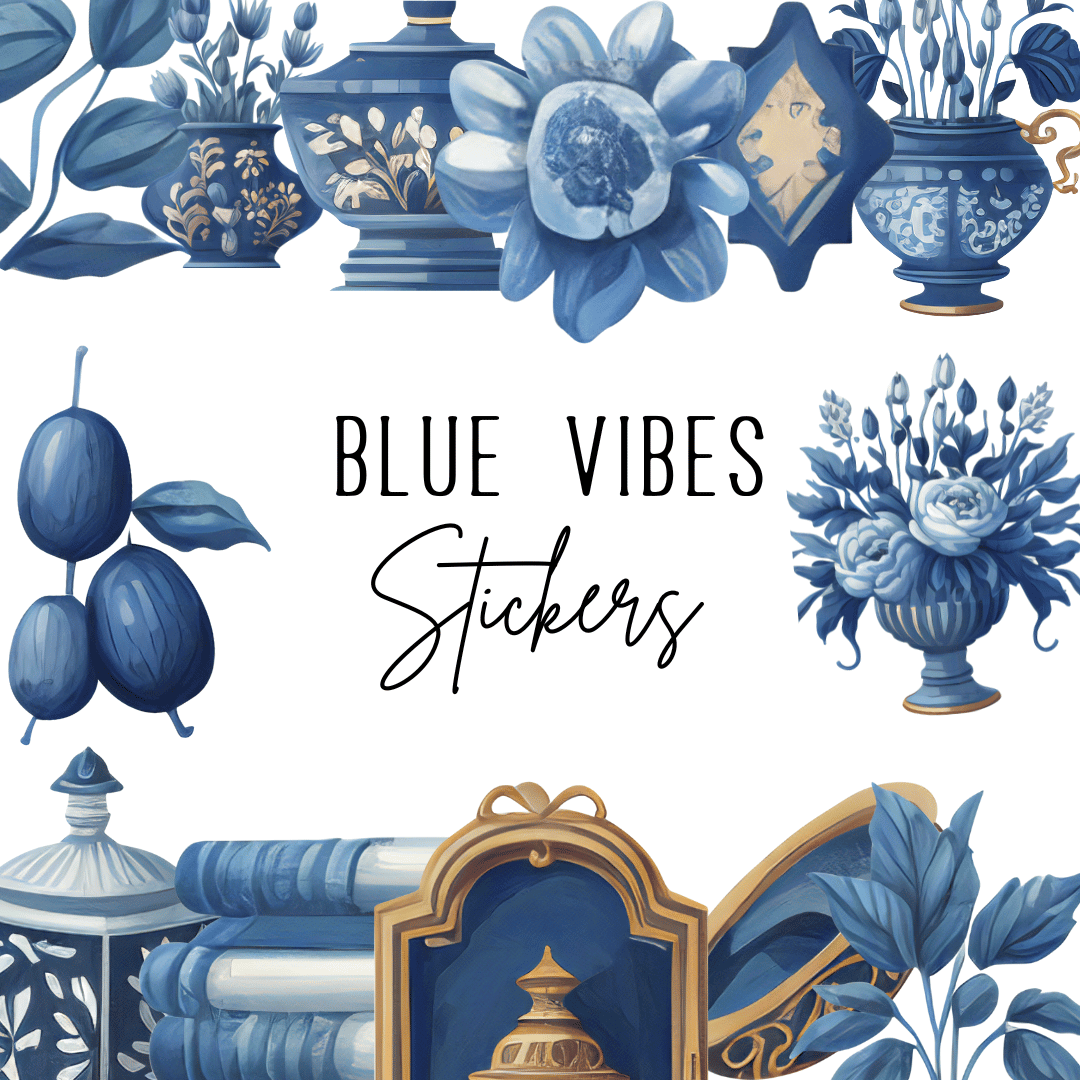 Blue Vibes Digital Stickers – HobbyScool