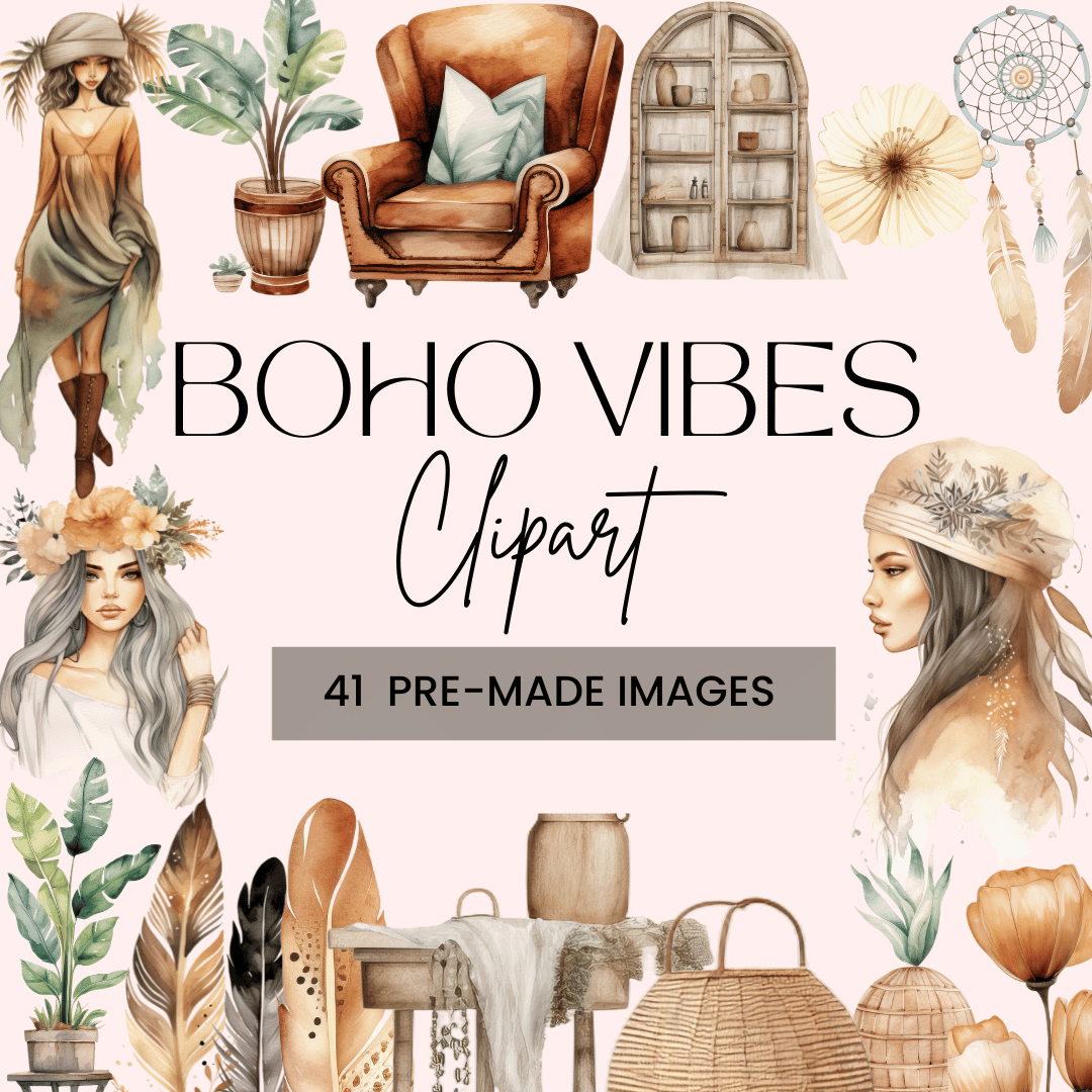 Boho Vibes Clipart – HobbyScool