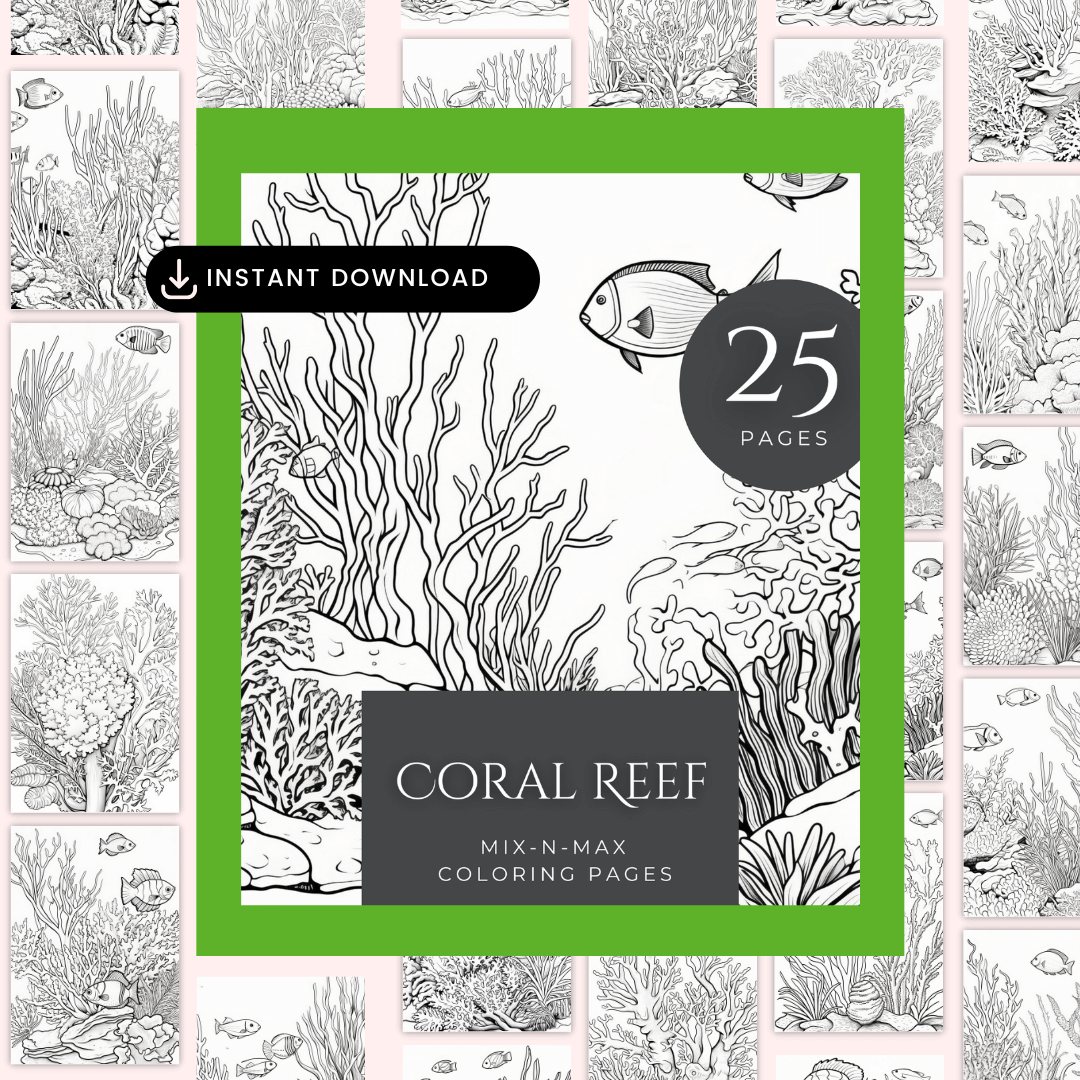 Coral Reef Coloring Book – HobbyScool