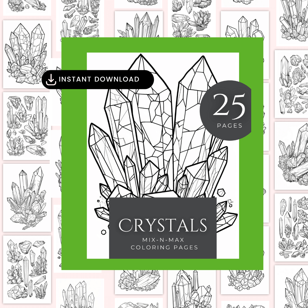Crystals Coloring Pages – HobbyScool