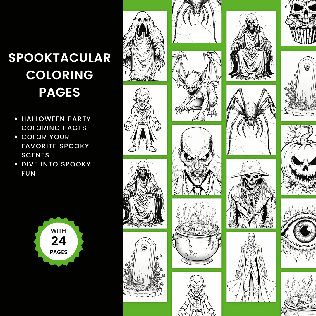 Halloween Party Coloring Pages – HobbyScool