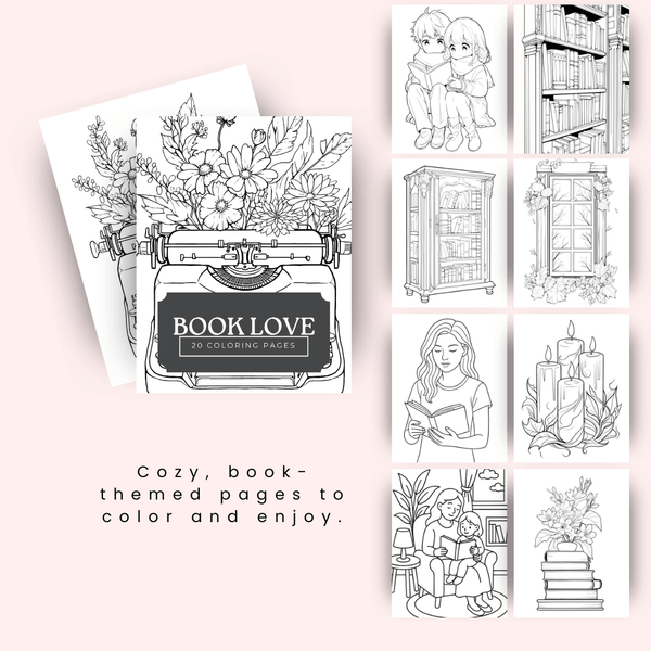 Book Love Coloring Book – HobbyScool