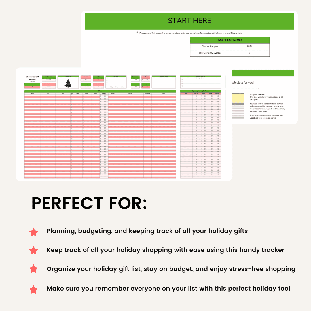 Christmas Gift Tracker – HobbyScool