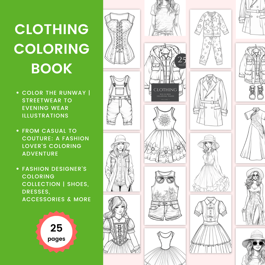 Clothing Coloring Book – HobbyScool