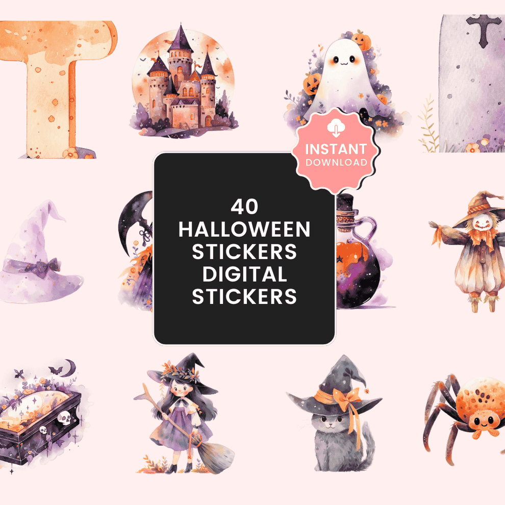 Halloween Digital Stickers – HobbyScool