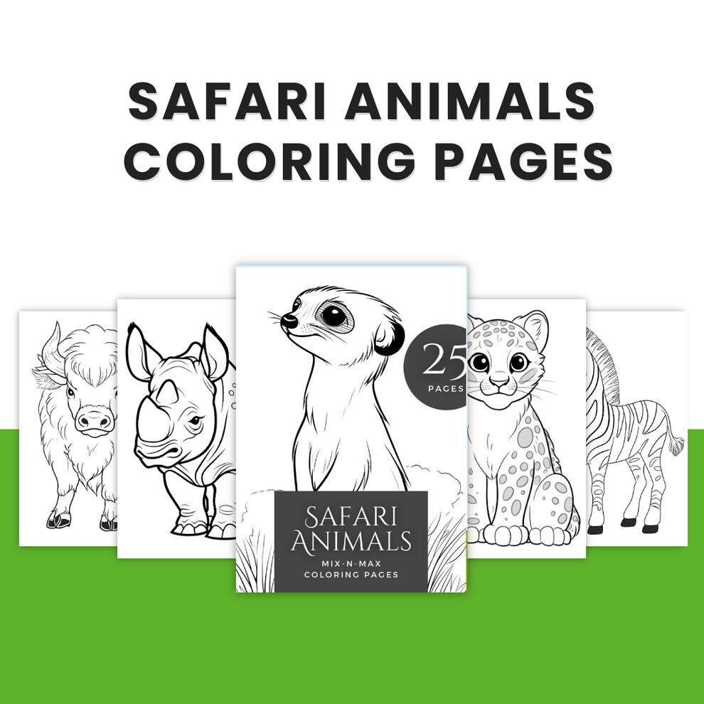 Safari Animals Coloring Pages – HobbyScool