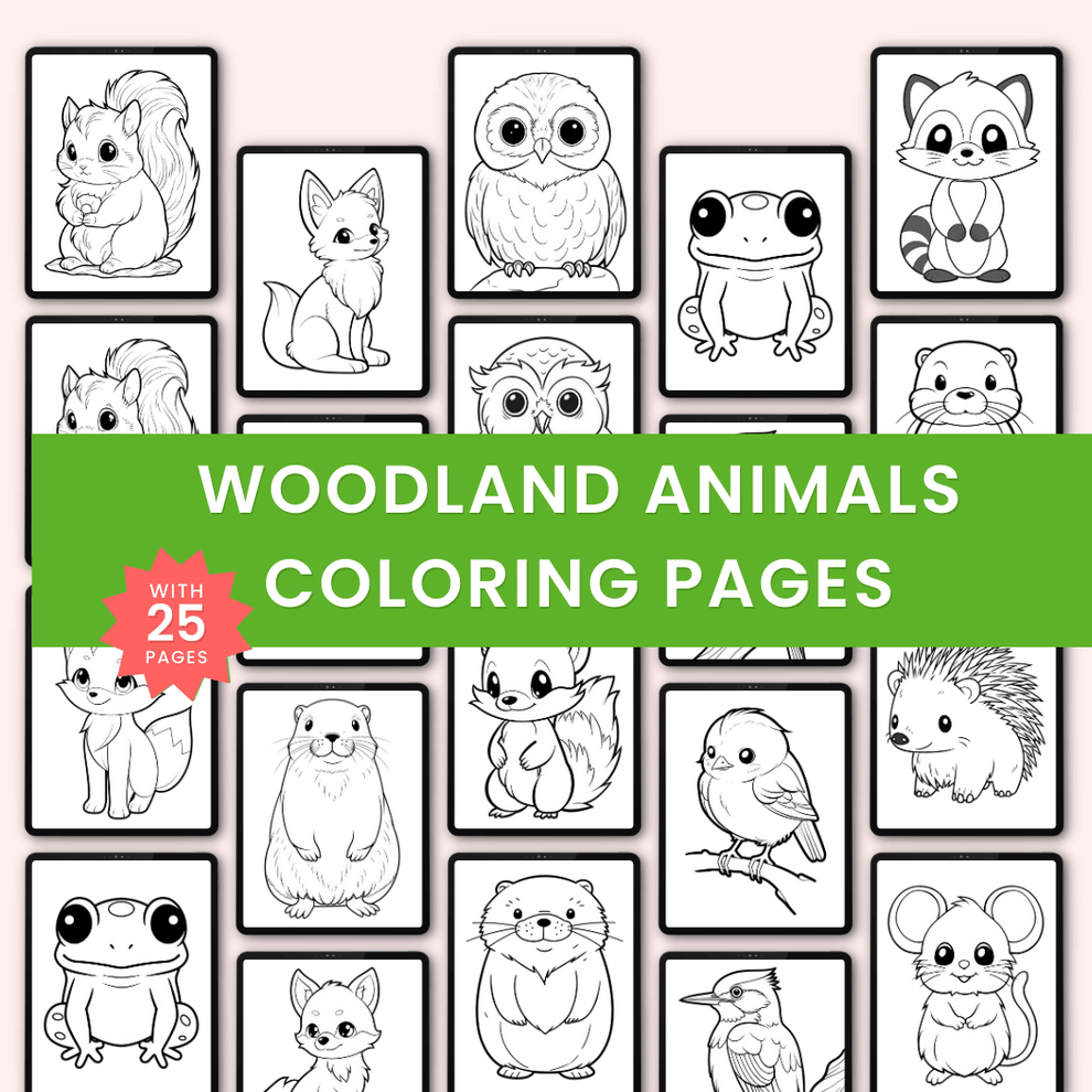 Woodland Animals Coloring Pages – HobbyScool