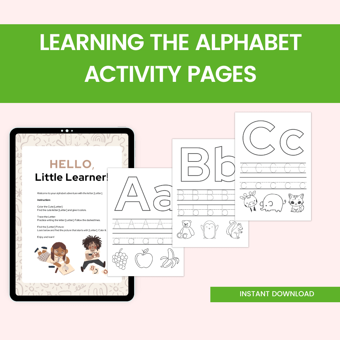 Learning the Alphabet Activity Pages – HobbyScool