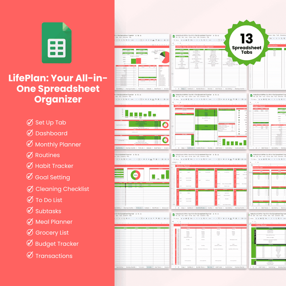LifePlan: Your All-in-One Spreadsheet Organizer – HobbyScool
