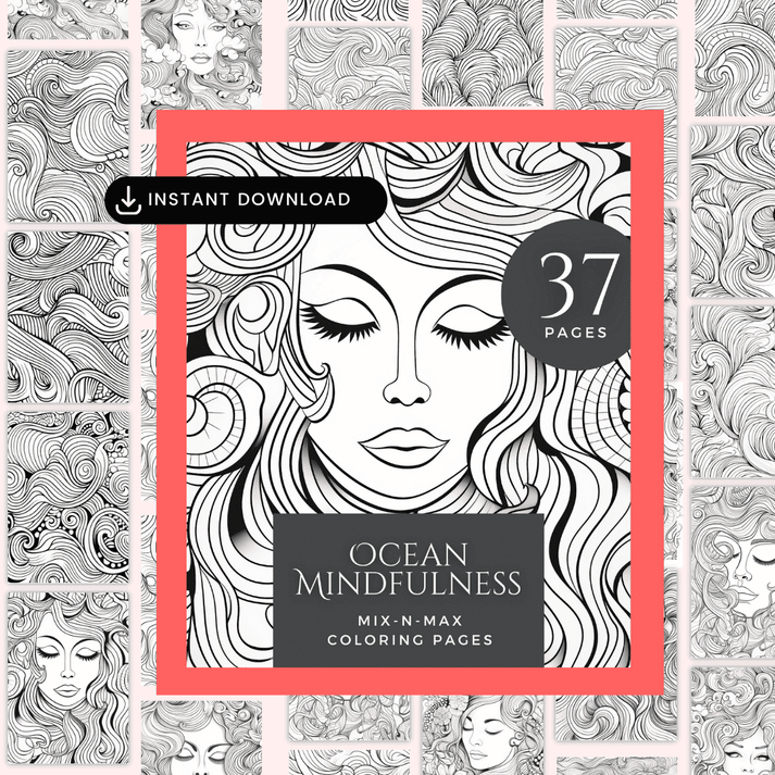 Ocean Mindfulness Coloring Pages – HobbyScool