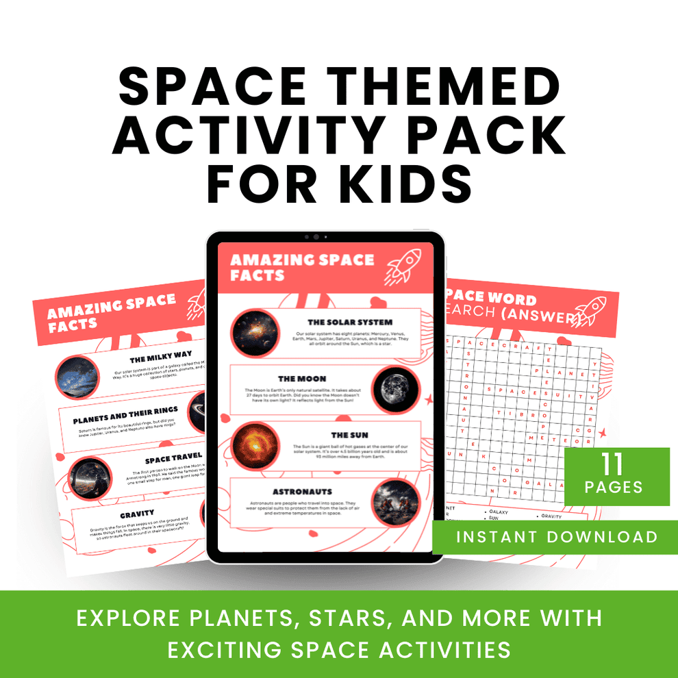 Space Themed Activity Pack for Kids – HobbyScool