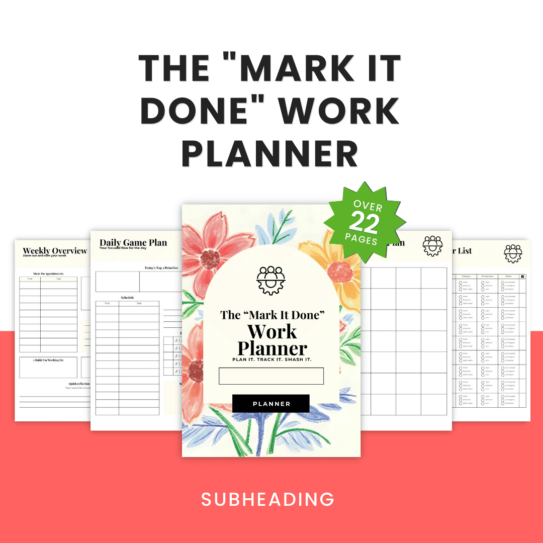 The "Mark It Done" Work Planner – HobbyScool