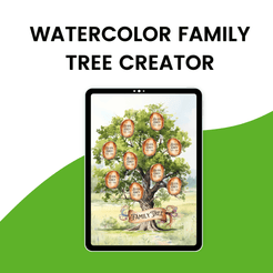 Watercolor Family Tree Creator – HobbyScool