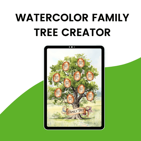 Watercolor Family Tree Creator – HobbyScool