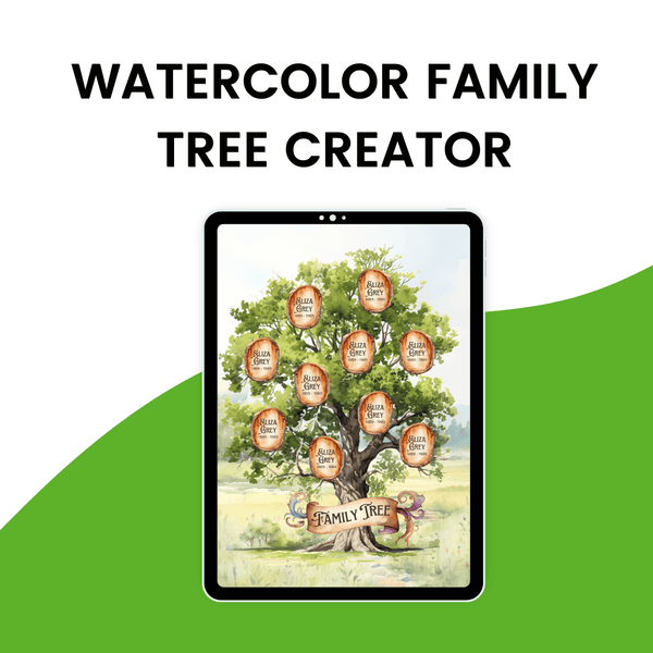 Watercolor Family Tree Creator – HobbyScool