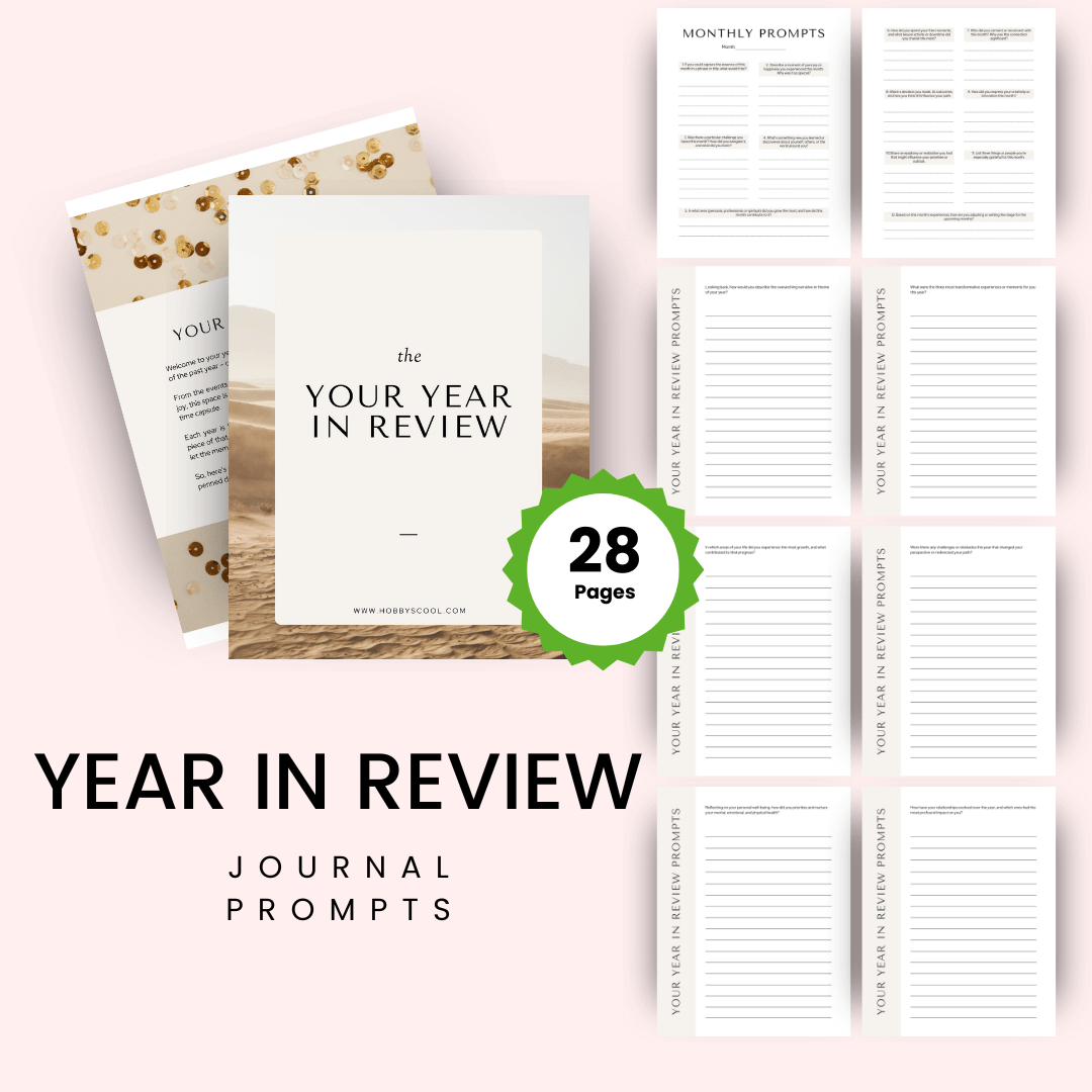 Year in Review Journal Prompts – HobbyScool